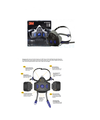3M Secure Click Half Facepiece Reusable Respirator | Lowest Price Always